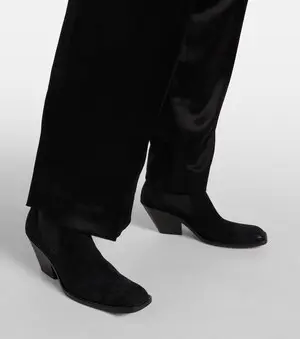 Khaite Austin 60 Suede Ankle Boots