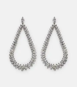 ANITA KO 18kt White Gold Diamond Drop Earrings - Silver