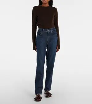 AGOLDE Stovepipe High-rise Straight Jeans - Blue