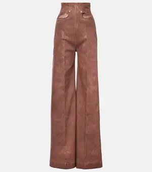 Rick Owens Dirt Cooper High-rise Wide-leg Jeans - Orange
