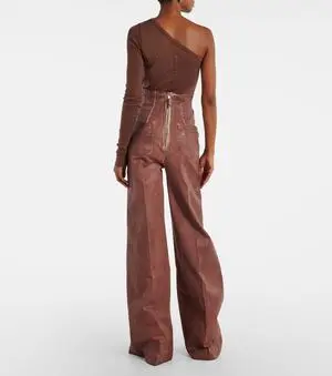 Rick Owens Dirt Cooper High-rise Wide-leg Jeans - Orange