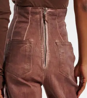 Rick Owens Dirt Cooper High-rise Wide-leg Jeans - Orange