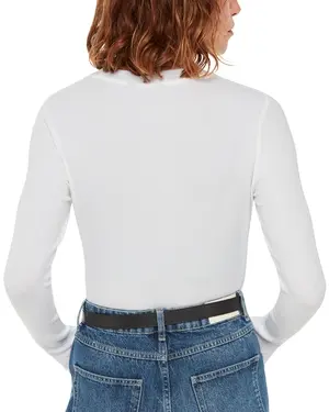 Whistles Essentials Ribbed Crewneck Top