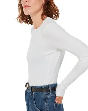 Whistles Essentials Ribbed Crewneck Top