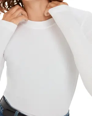 Whistles Essentials Ribbed Crewneck Top