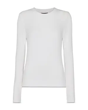 Whistles Essentials Ribbed Crewneck Top