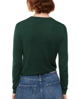 Whistles Sparkle Crewneck Top