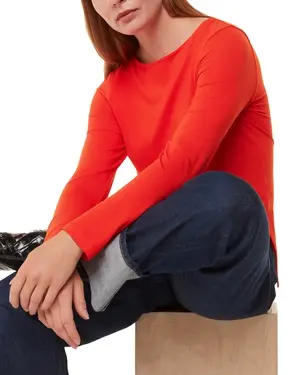 Whistles Slim Fit Boat Neck Top