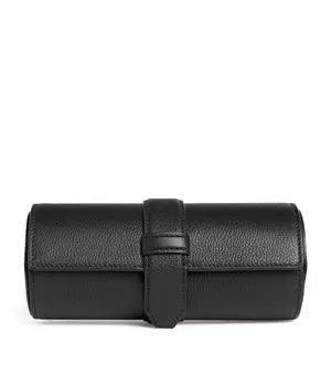 Brioni Grained Leather Watch Case - Black