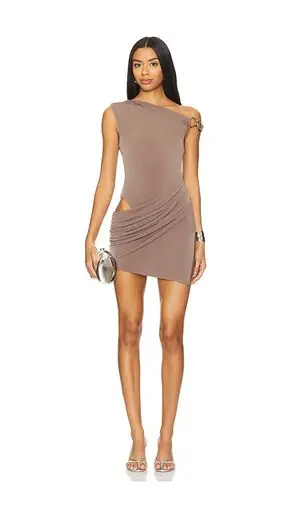 Taupe Off-Shoulder Dresses