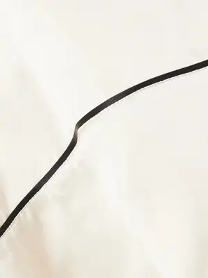 Kiki De Montparnasse Piped Silk-charmeuse Wide-leg Pants