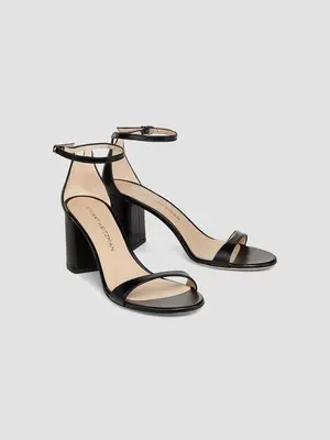 STUART WEITZMAN Nudist Block 75mm Leather Sandals