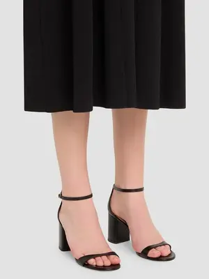 STUART WEITZMAN Nudist Block 75mm Leather Sandals