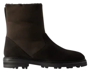 MANOLO BLAHNIK Manolo Blahnik Tomosa Shearling-Lined Ankle Boots