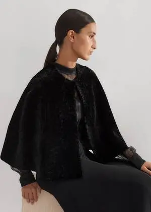 ME+EM Luxe Shearling Cape