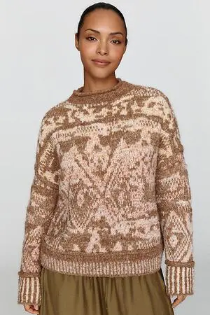 PILCRO Relaxed Roll-neck Sweater - Camel