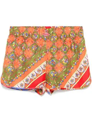 Emilio Pucci Festa-print Silk Shorts