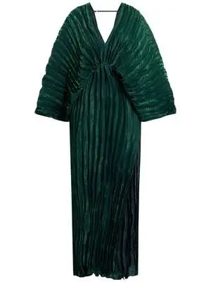 L'IDEE Pleated Maxi Dress - Green