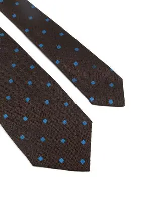 BARBA NAPOLI Square-jacquard Standard Tie