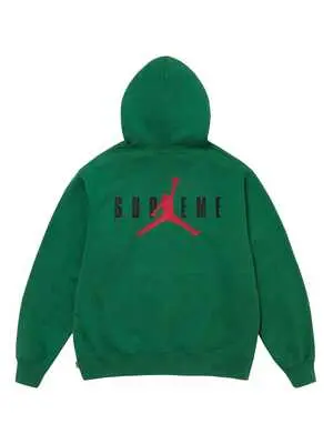 Supreme X Jordan Cotton Hooded Sweatshirt - Green