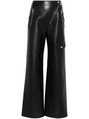Nanushka Black Leather Trousers