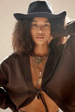 Free people Wyeth sawyer band felt hat black new with tags gorgeous! Sawyer Band Felt Hat | Free People main image 4