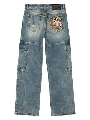 Just Cavalli Distressed Straight-leg Jeans