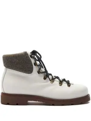 SCAROSSO Lace-up Leather Boots