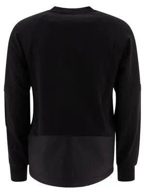C.P. COMPANY Crew Neck Sweatshirt With Paneling And Zip Pockets