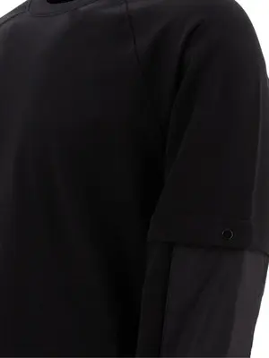 C.P. COMPANY Crew Neck Sweatshirt With Paneling And Zip Pockets