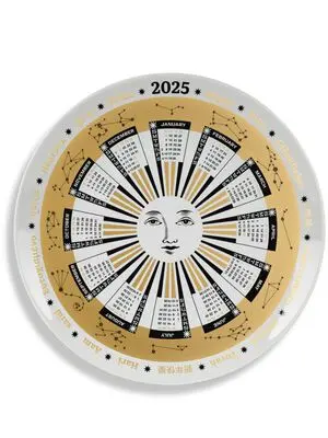FORNASETTI 2025 Calendar Plate - White