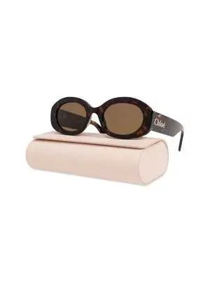 Chloé Oval-frame Sunglasses - Brown