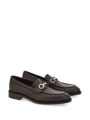 FERRAGAMO Gancini-plaque Loafers - Brown