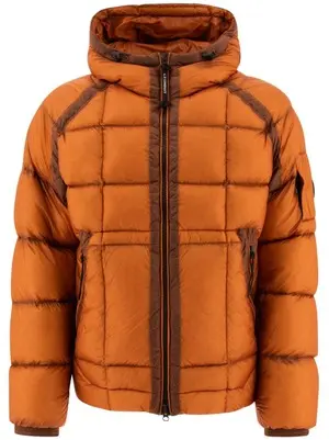 C.P. Company D. D. Shell Hooded Down Jacket - Orange | Editorialist
