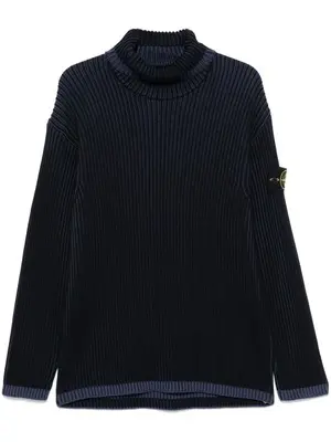 Stone Island Ribbed Roll Neck Sweater