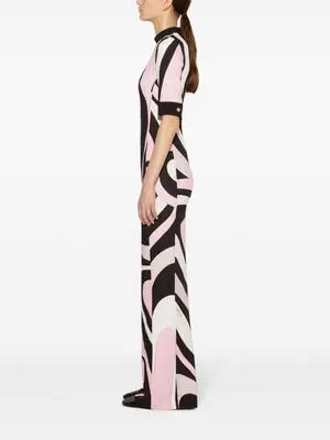 Emilio Pucci Abstract-pattern Print Maxi Dress