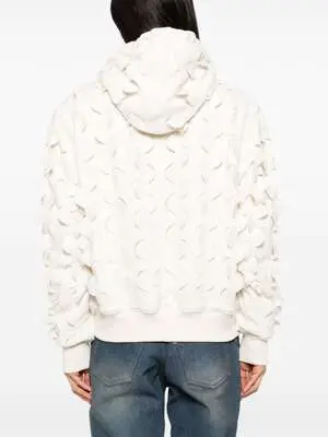 JUNTAE KIM Laser-slashed Fleece Hoodie