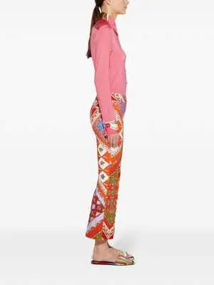 Emilio Pucci Festa-print Flared Trousers