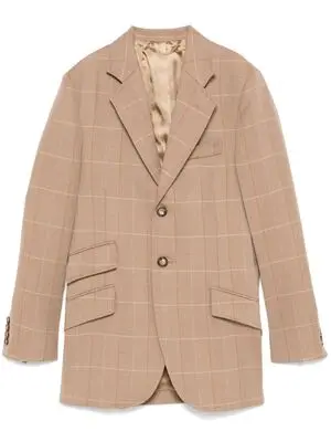 Victoria Beckham Checked Tweed Blazer