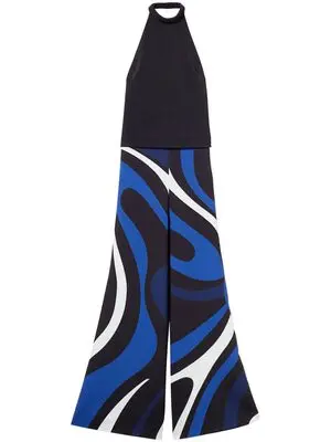 Emilio Pucci Marmo-print Jumpsuit - Black
