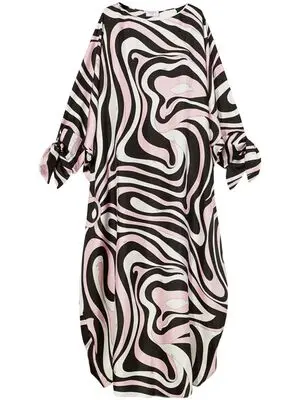 Emilio Pucci Abstract-pattern Print Maxi Dress - Black