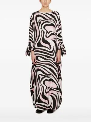 Emilio Pucci Abstract-pattern Print Maxi Dress