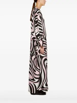 Emilio Pucci Abstract-pattern Print Maxi Dress
