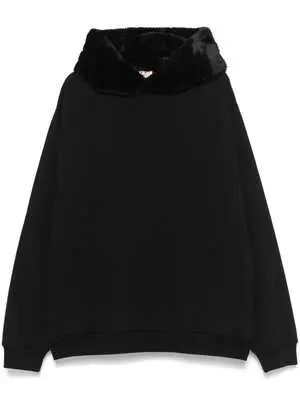 Marni Fur-hood Sweatshirt - Black