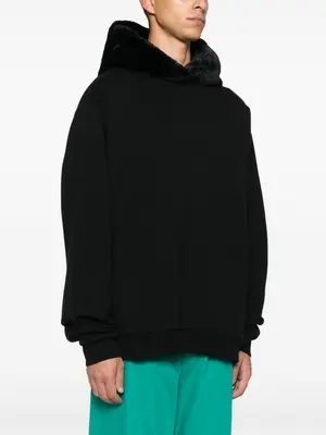 Marni Fur-hood Sweatshirt - Black
