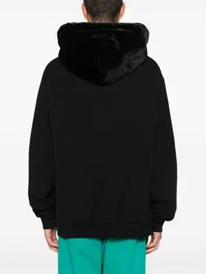 Marni Fur-hood Sweatshirt - Black