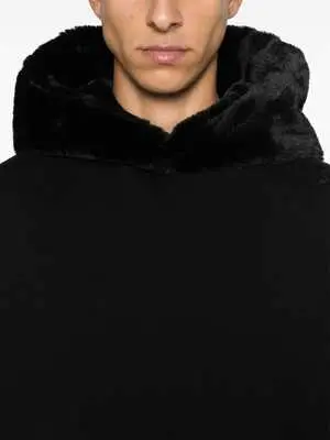 Marni Fur-hood Sweatshirt - Black