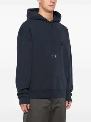 Maison Kitsuné Cotton Hoodie With Fox Head Patch