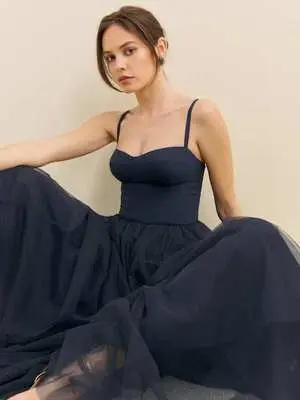 REFORMATION Esmarie Dress - Navy