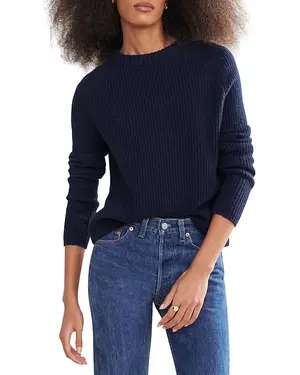 Jenni Kayne Fisherman Cashmere Crewneck Sweater - Navy